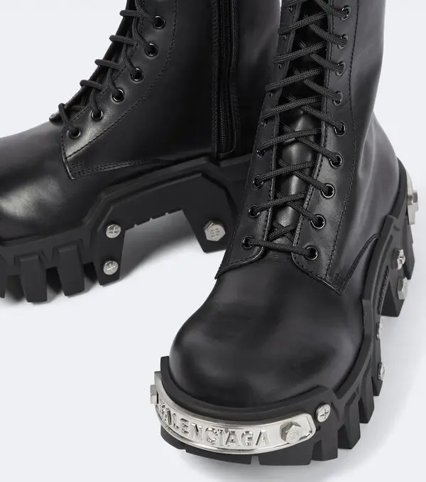 Balenciaga Leather Lace-up Boots