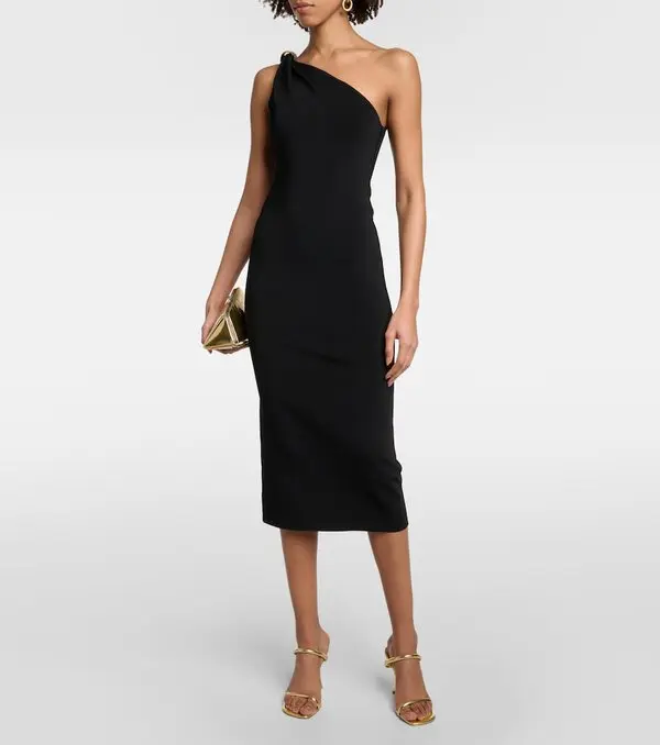 Galvan One-shoulder Midi Dress