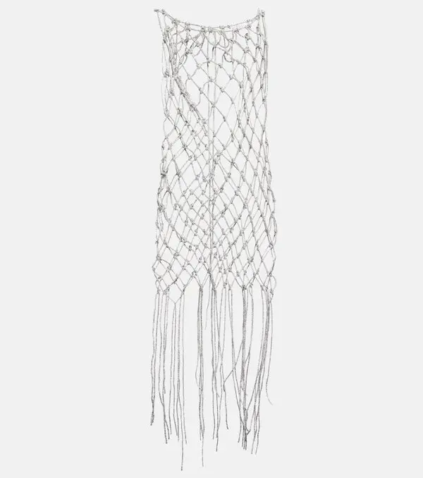Giuseppe Di Morabito Crystal-embellished Mini Dress - Silver