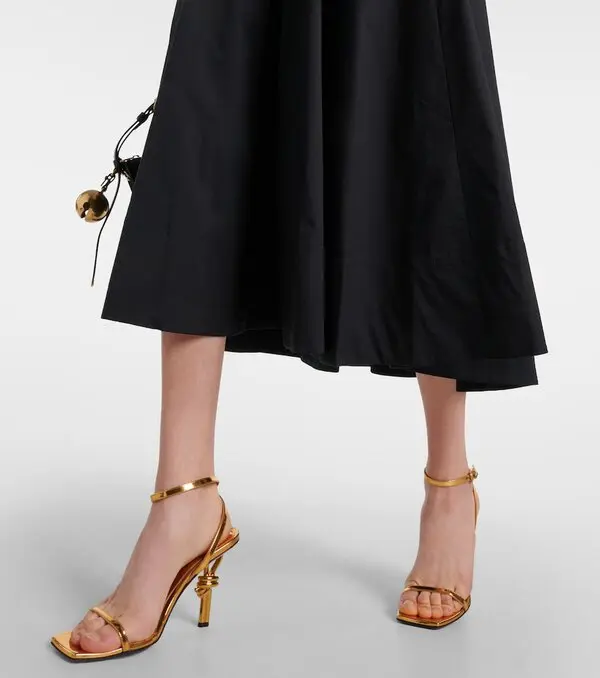 Staud Wells Cotton Poplin Midi Dress - Black