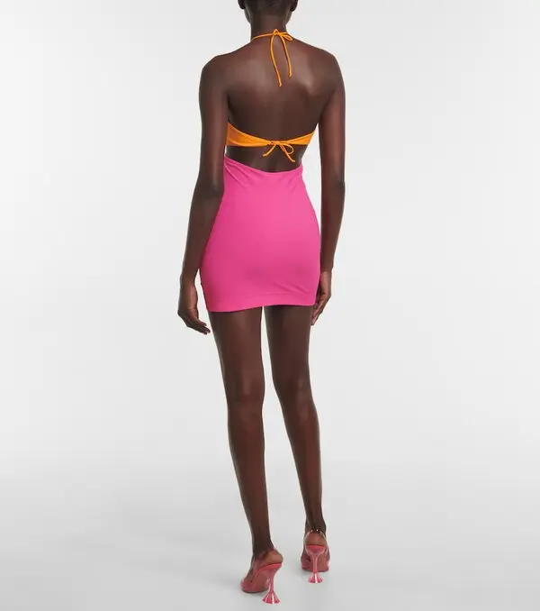 NENSI DOJAKA Cutout Cotton Mini Dress