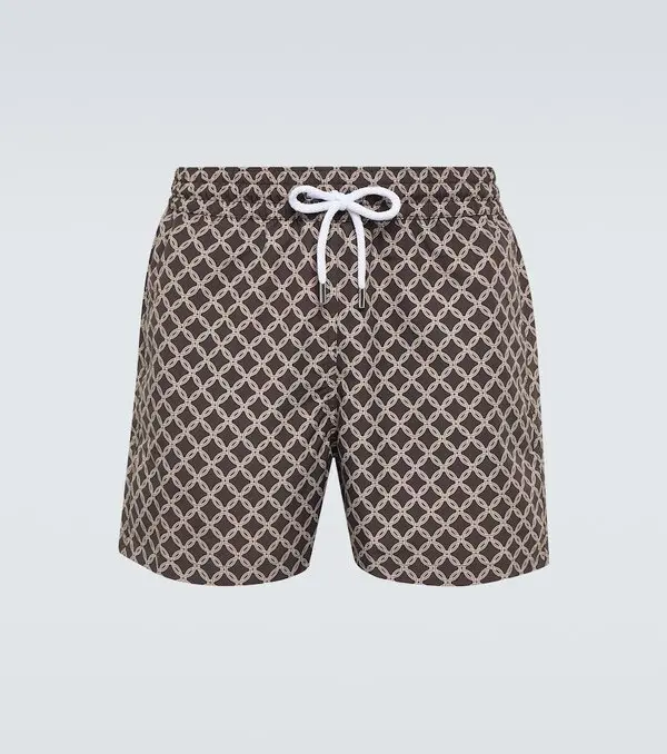 Frescobol Carioca Trelica Swim Trunks - Brown
