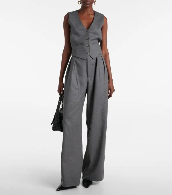 Wardrobe.NYC Single-breasted Virgin Wool Vest