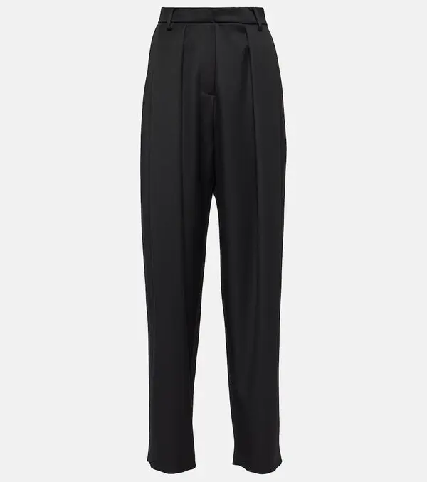 Magda Butrym High-rise Wool Tailored Trousers - Black