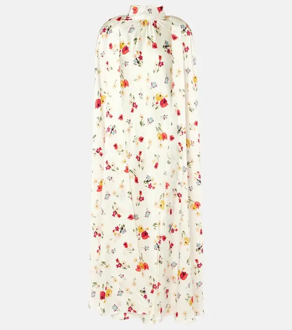 RODARTE Floral Printed Silk Maxi Dress