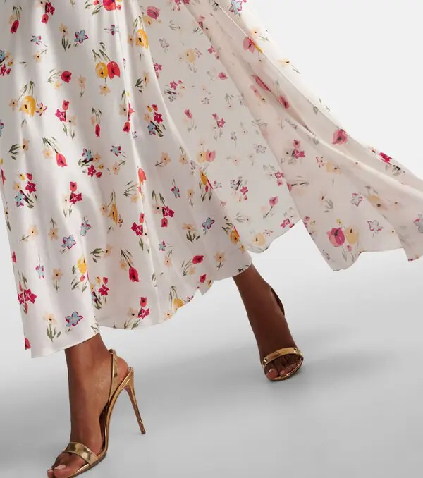RODARTE Floral Printed Silk Maxi Dress