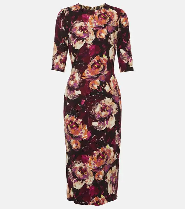 Dolce & Gabbana Floral Cady Midi Dress - Multicoloured