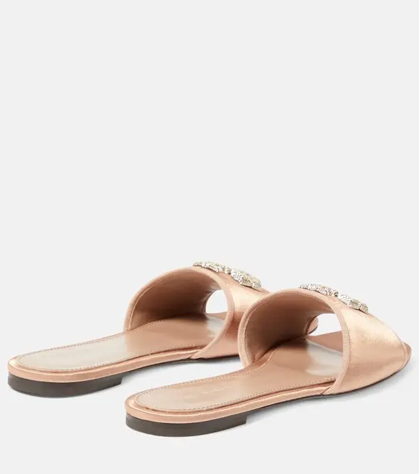 Tory Burch Miller Crystal-embellished Open Toe Slides