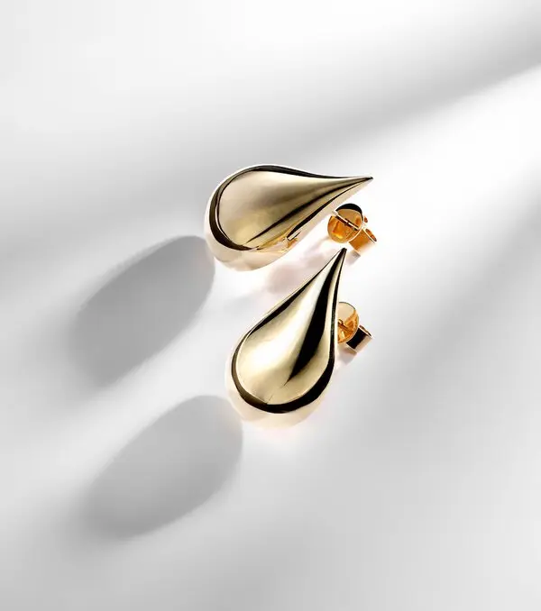 Mateo 14kt Yellow Water Droplet Earrings