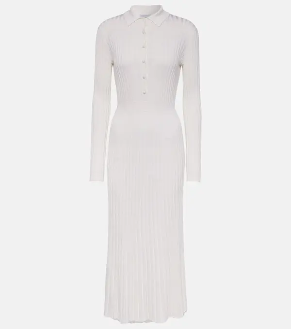 Gabriela Hearst Ardor Silk And Cashmere Maxi Dress - White