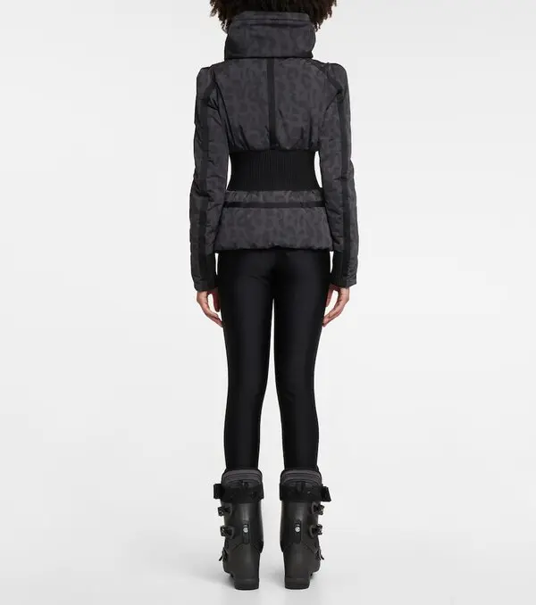 JETSET Raffaella Leopard-print Ski Jacket - Black