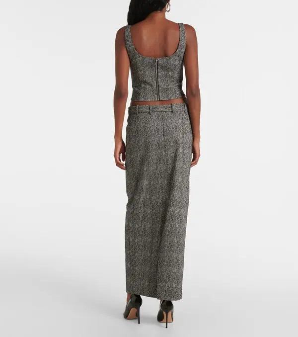 Staud Murray Herringbone Maxi Skirt