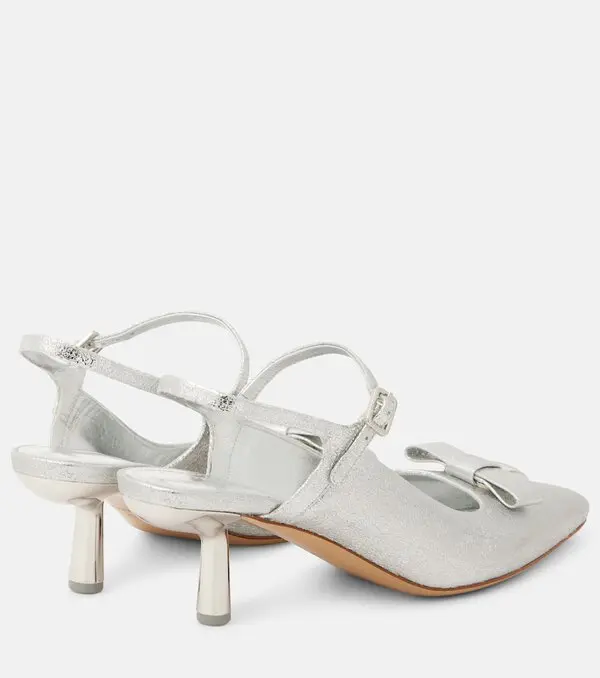 FERRAGAMO Ophelia 55 Leather Slingback Pumps