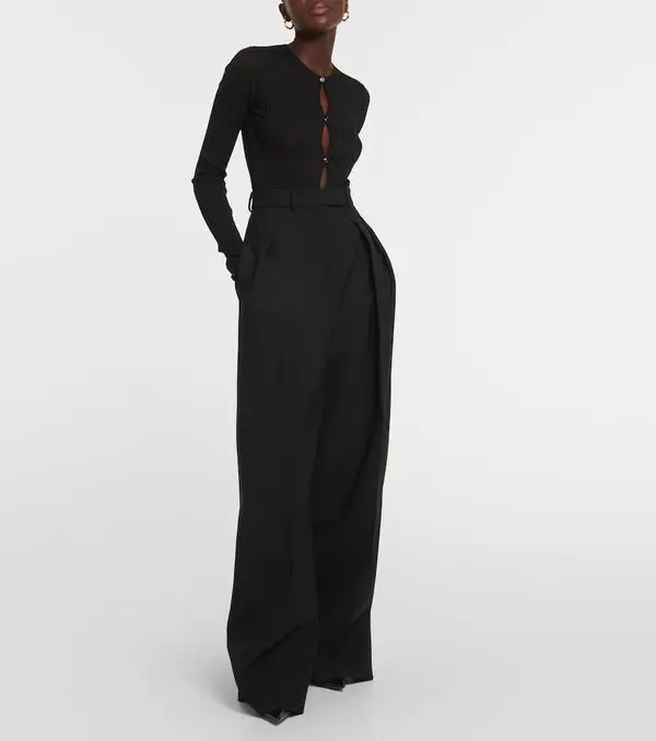 Sportmax Rib-knit Bodysuit - Black