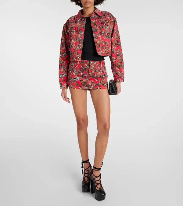 VIVIENNE WESTWOOD Printed Cotton Mini Skirt
