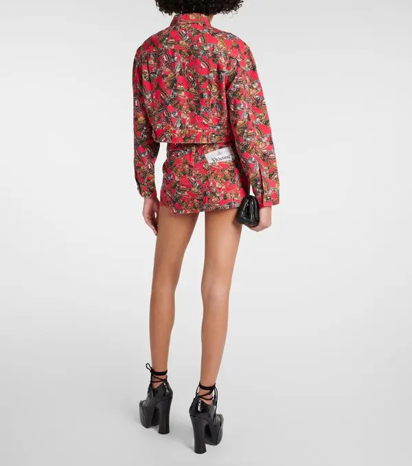 VIVIENNE WESTWOOD Printed Cotton Mini Skirt