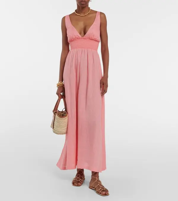Heidi Klein Rosa Polyantha Linen Maxi Dress