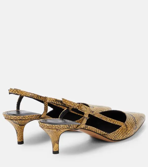 Isabel Marant Étoile Pilia Leather Slingback Pumps