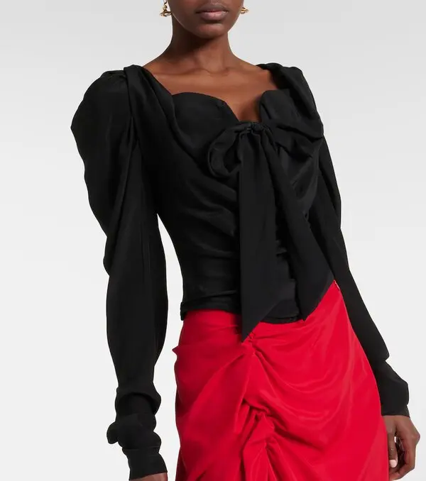 VIVIENNE WESTWOOD Tie-detail Silk Top