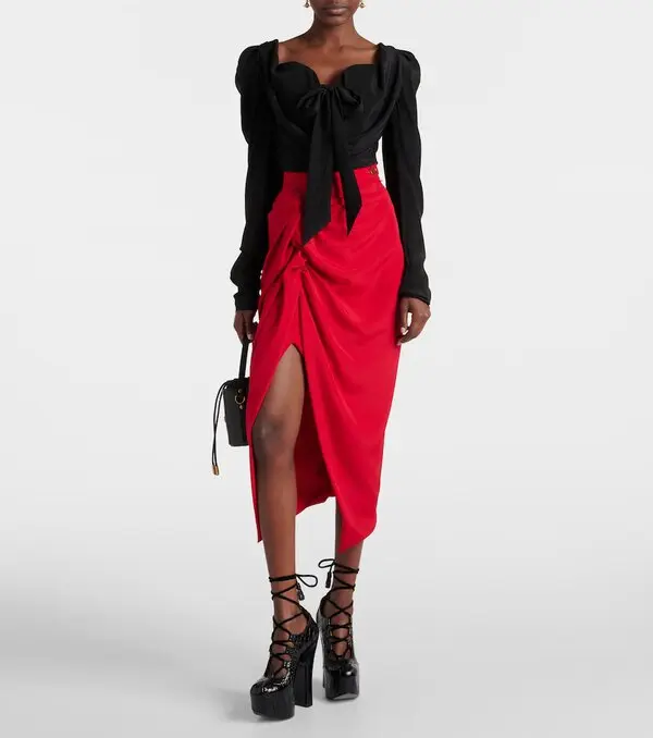 VIVIENNE WESTWOOD Tie-detail Silk Top