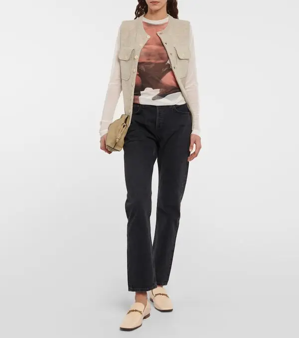 AGOLDE Parker Long Mid-rise Straight Jeans
