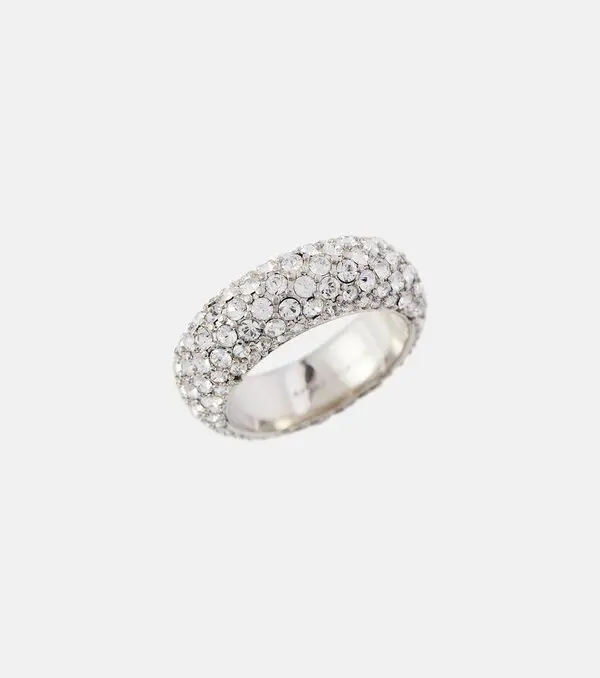 Amina Muaddi Cameron Crystal-embellished Ring