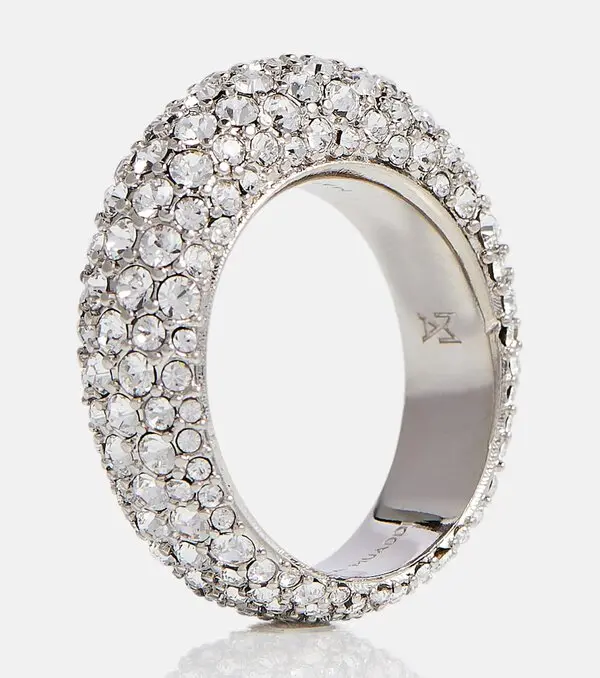 Amina Muaddi Cameron Crystal-embellished Ring