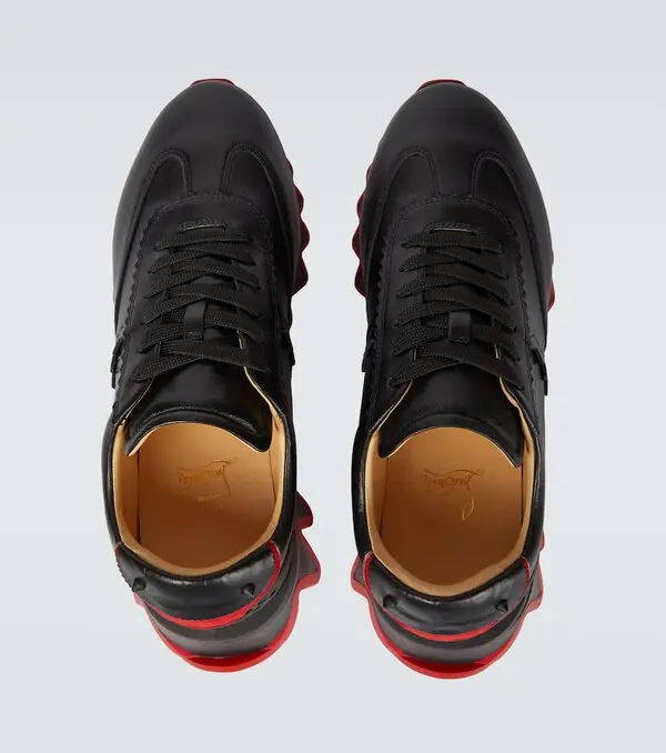CHRISTIAN LOUBOUTIN Loubishark Leather Trainers - Black