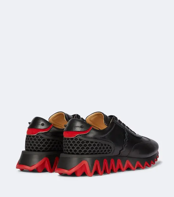 CHRISTIAN LOUBOUTIN Loubishark Leather Trainers - Black
