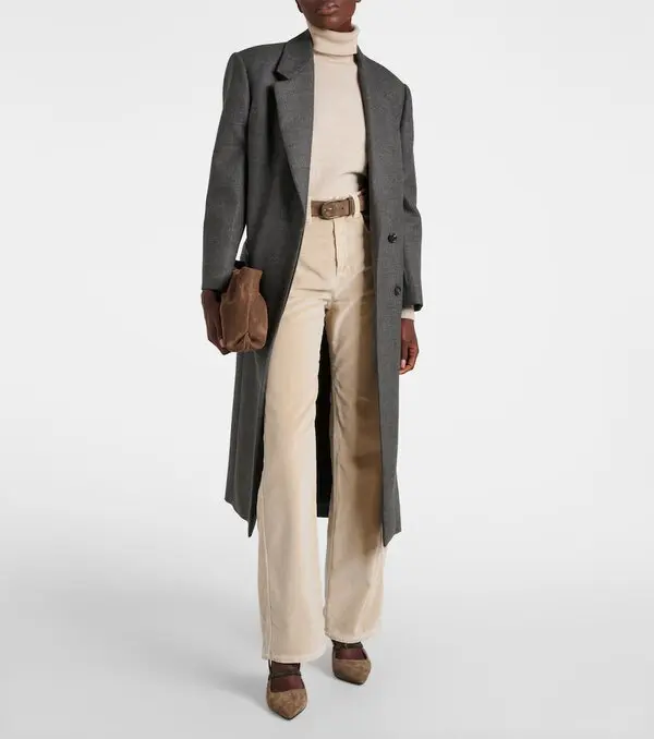 Brunello Cucinelli Dyed Cotton Wide-leg Trousers - Beige
