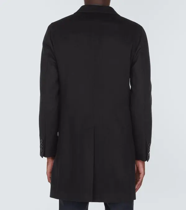 Zegna Double-breasted Wool And Cashmere Blend Coat