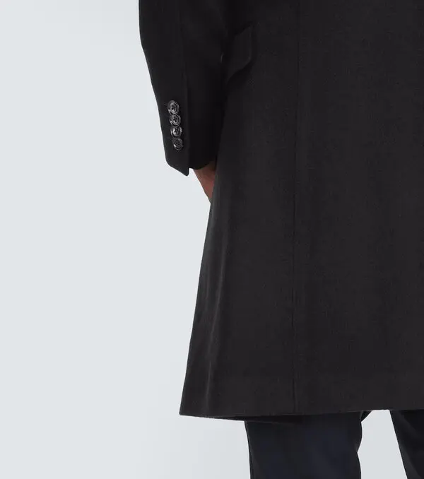 Zegna Double-breasted Wool And Cashmere Blend Coat