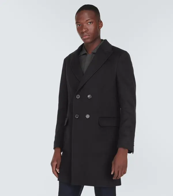 Zegna Double-breasted Wool And Cashmere Blend Coat