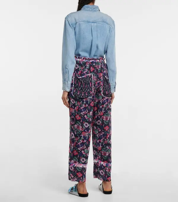 MARANT ETOILE Ryama Floral Print Viscose Trousers