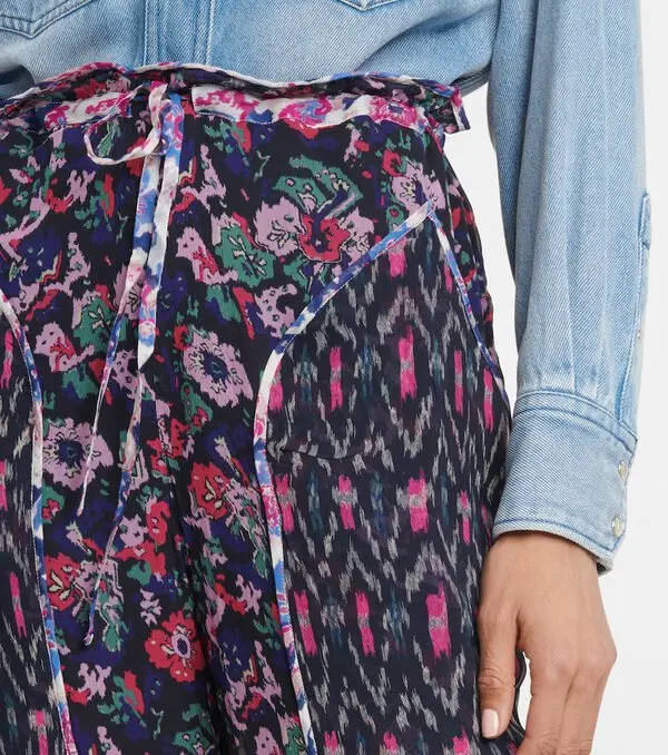 MARANT ETOILE Ryama Floral Print Viscose Trousers