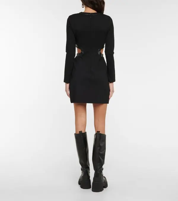 Staud Dolce Cutout Ponte Jersey Mini Dress