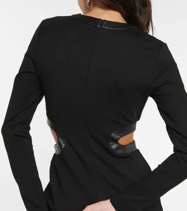Staud Dolce Cutout Ponte Jersey Mini Dress