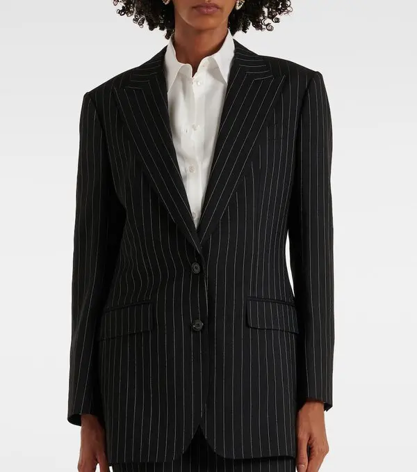 Dolce & Gabbana Pinstripe Virgin Wool Blazer