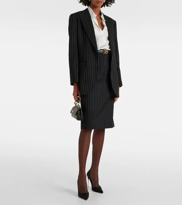 Dolce & Gabbana Pinstripe Virgin Wool Blazer