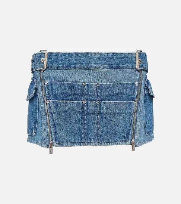 DION LEE Toolbelt Denim Miniskirt