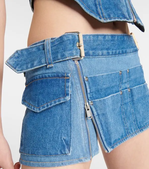 DION LEE Toolbelt Denim Miniskirt