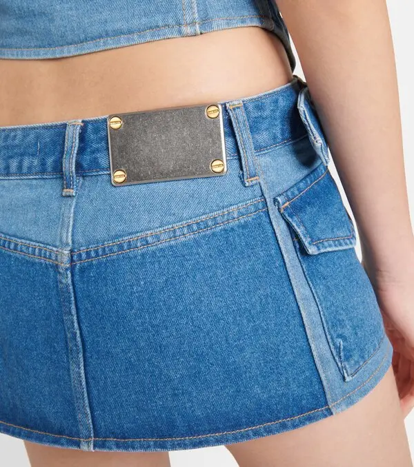 DION LEE Toolbelt Denim Miniskirt