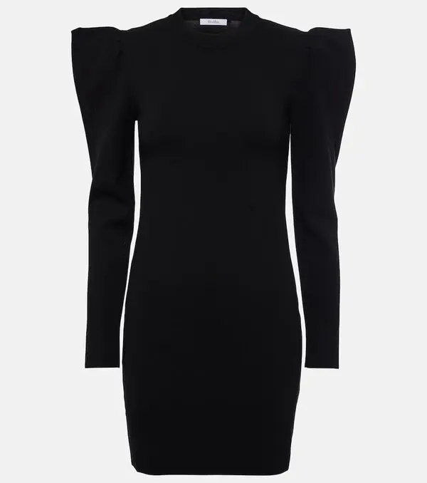 Max Mara Glasgow Puff Sleeve Mini Dress - Black