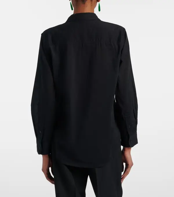 NILI LOTAN Nathael Ruffled Cotton Shirt