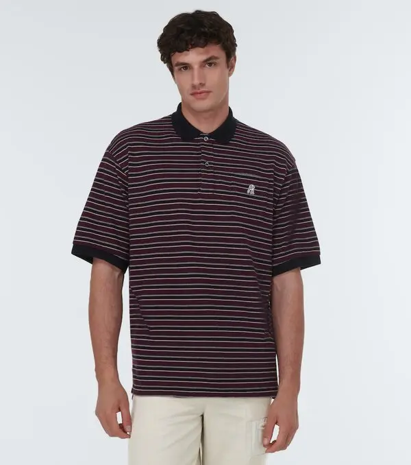 Undercover Striped Cotton Polo Shirt