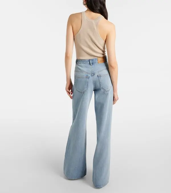 Isabel Marant Étoile Lemony Wide-leg Jeans In Ice