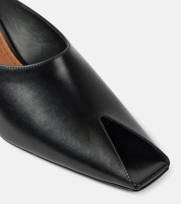 Alaïa Leather Pointed Toe Mules
