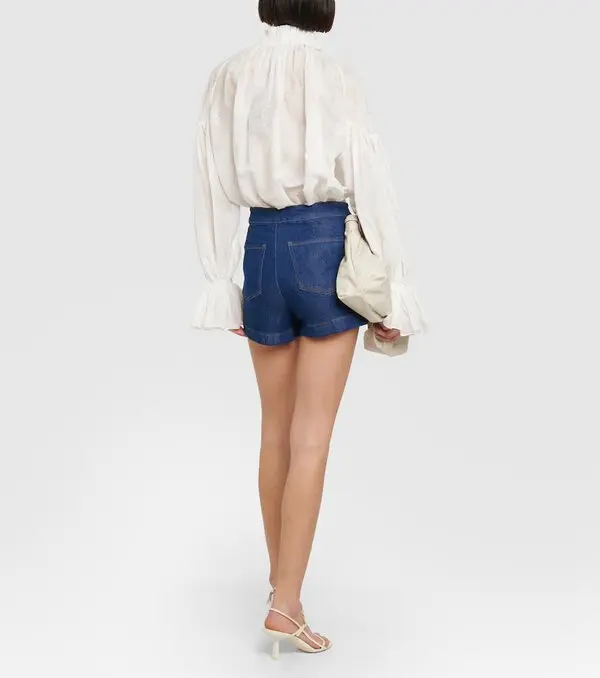 FRAME Sailor High-rise Denim Shorts
