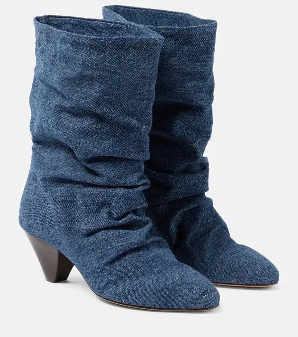 Isabel Marant Étoile Reachi Denim Ankle Boots - Blue