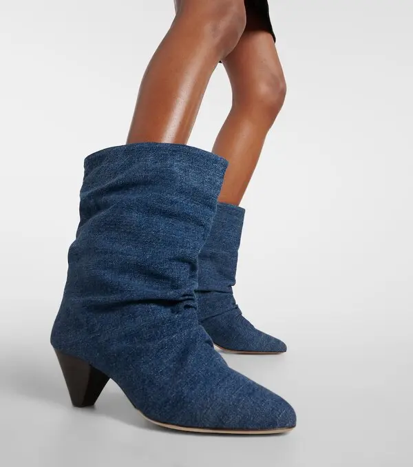 Isabel Marant Étoile Reachi Denim Ankle Boots - Blue